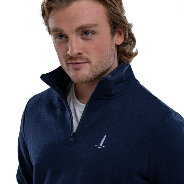 SailGP Men's Icon Quarter Zip, Navy - SailGP Store